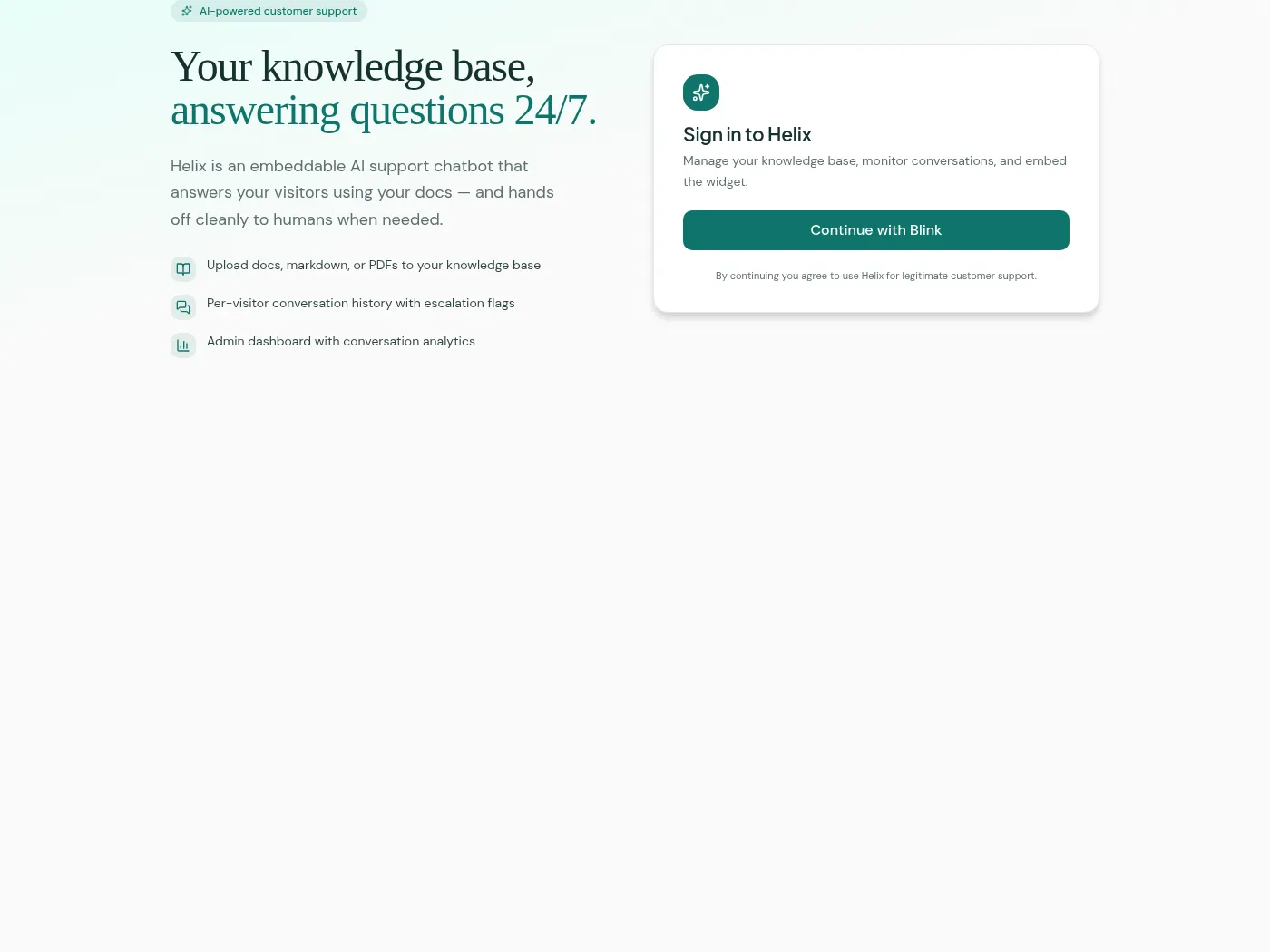 AI Support Widget