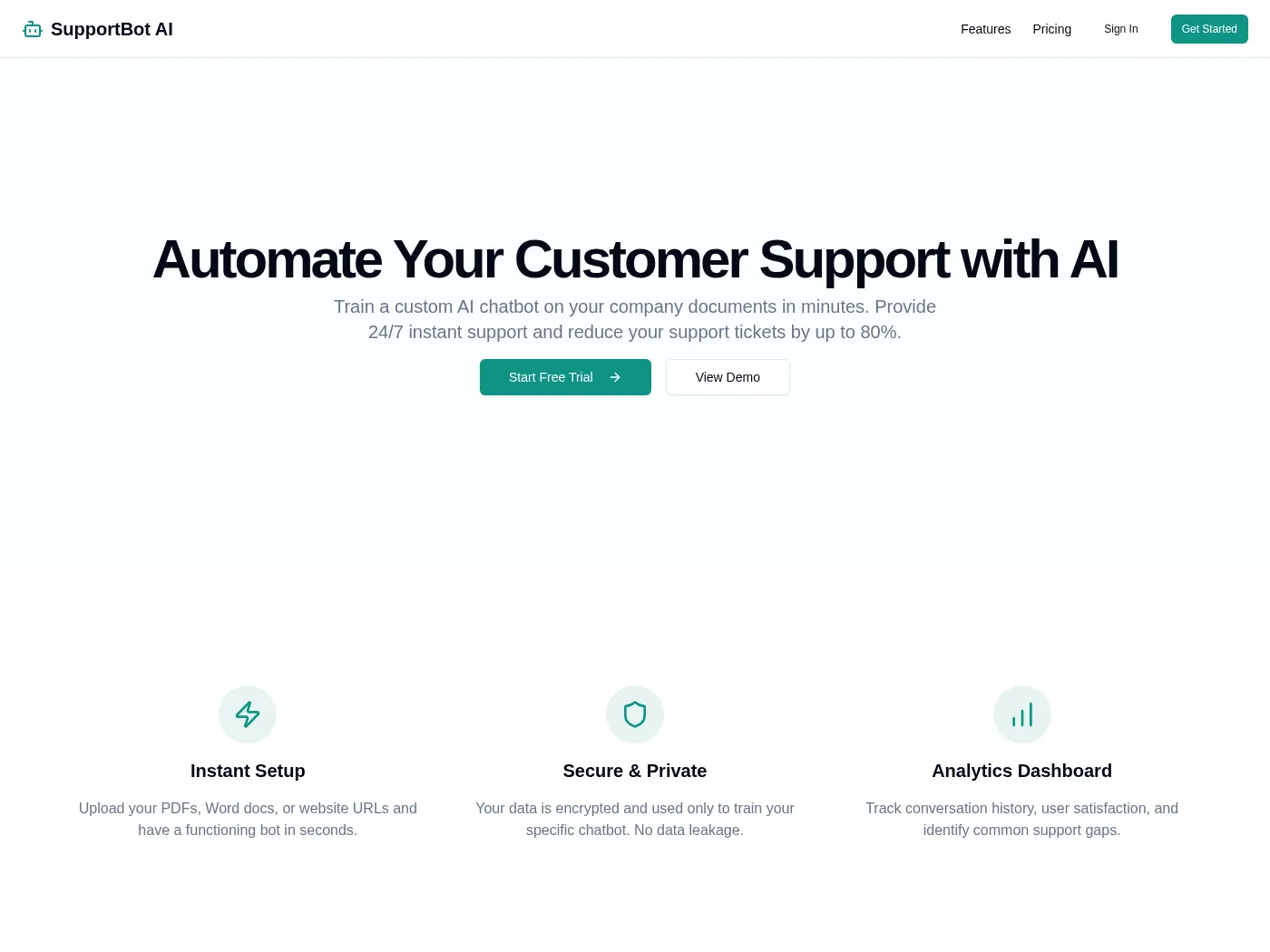 AI SupportBot Platform