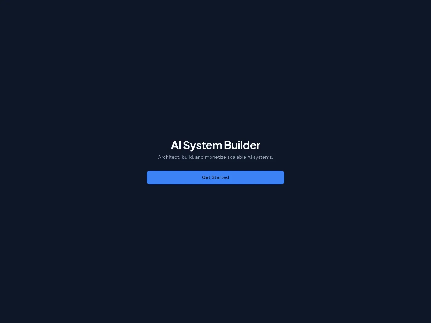 AI Startup System Builder