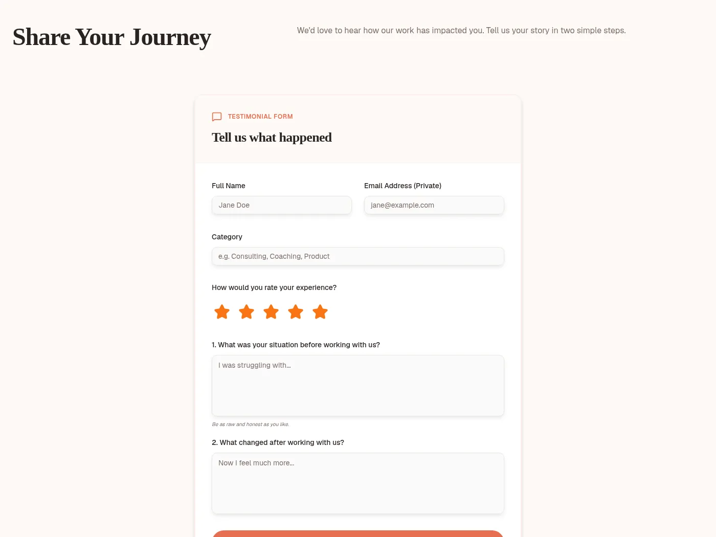 AI Testimonial Wall