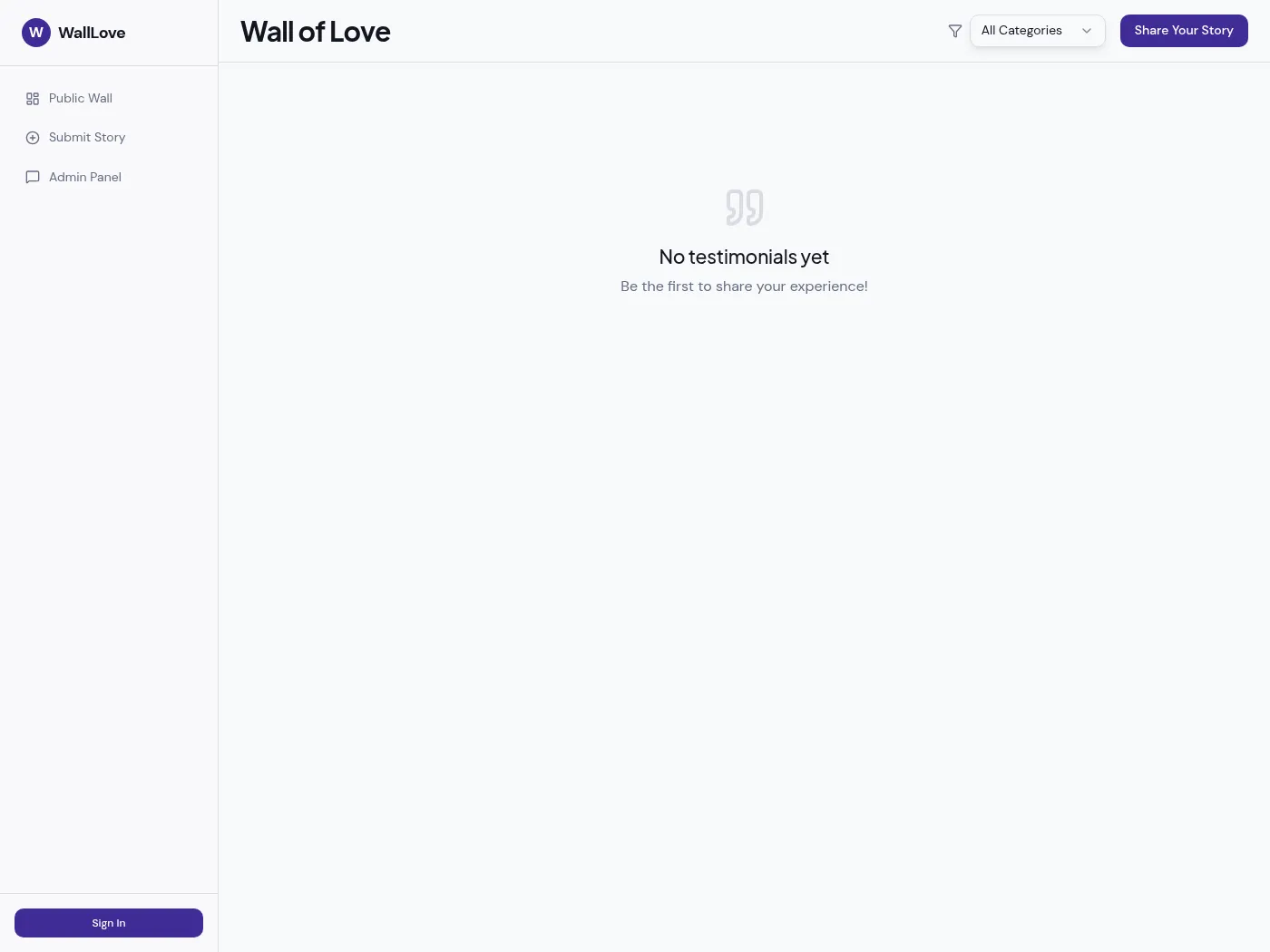 AI Testimonial Wall