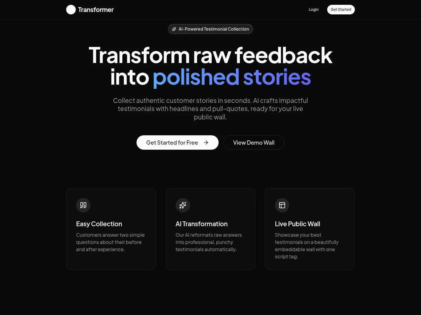 Testimonial Transformer
