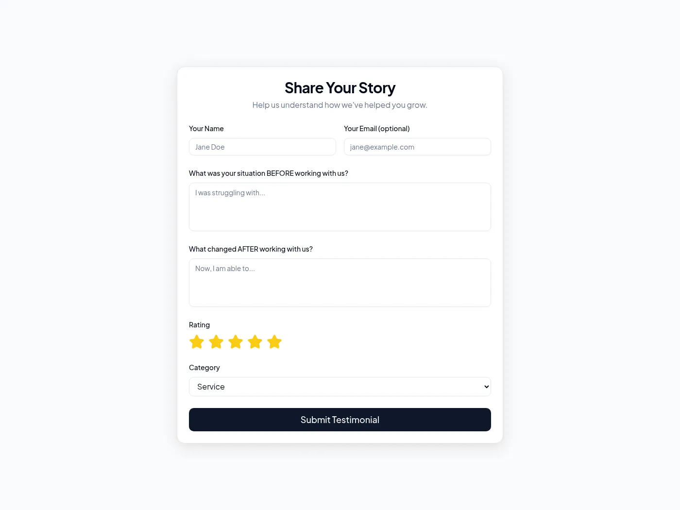 AI Testimonial Engine