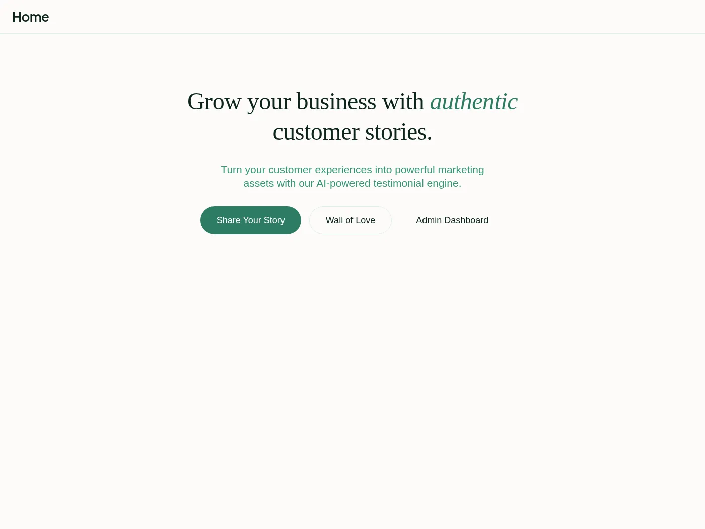 AI Testimonial Wall