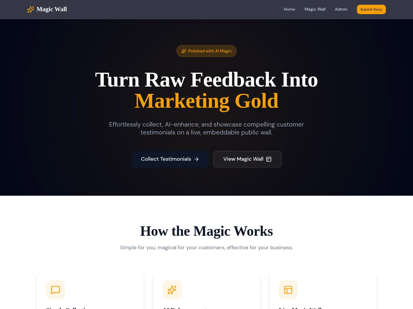 Testimonial Magic Wall