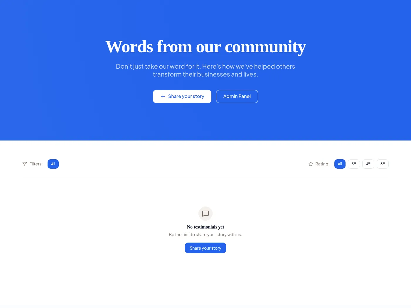 Testimonial AI Wall