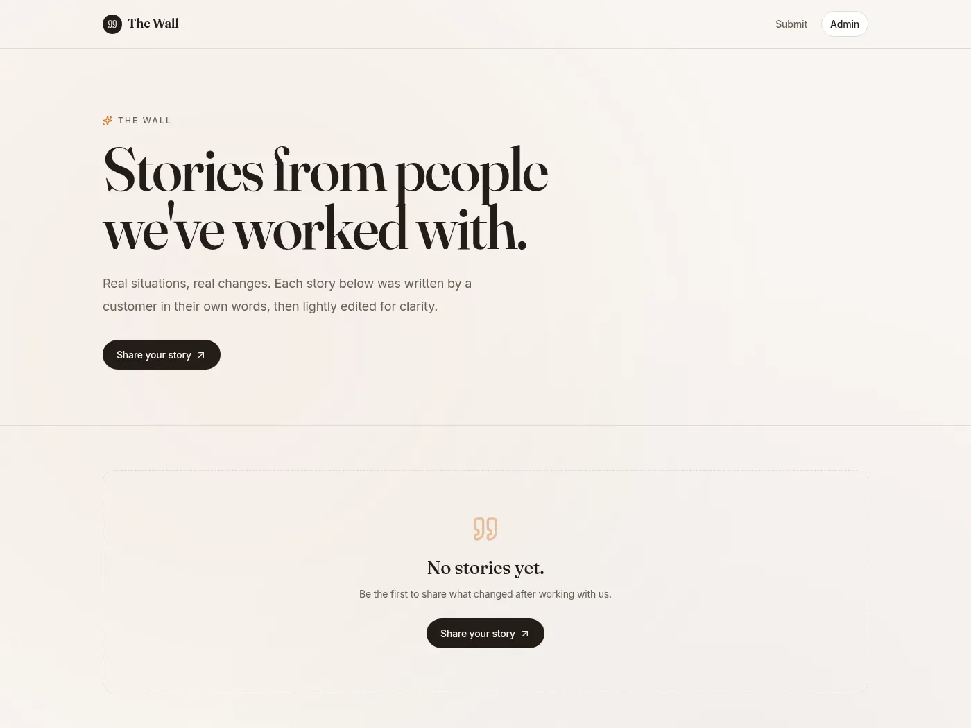 AI Testimonial Wall