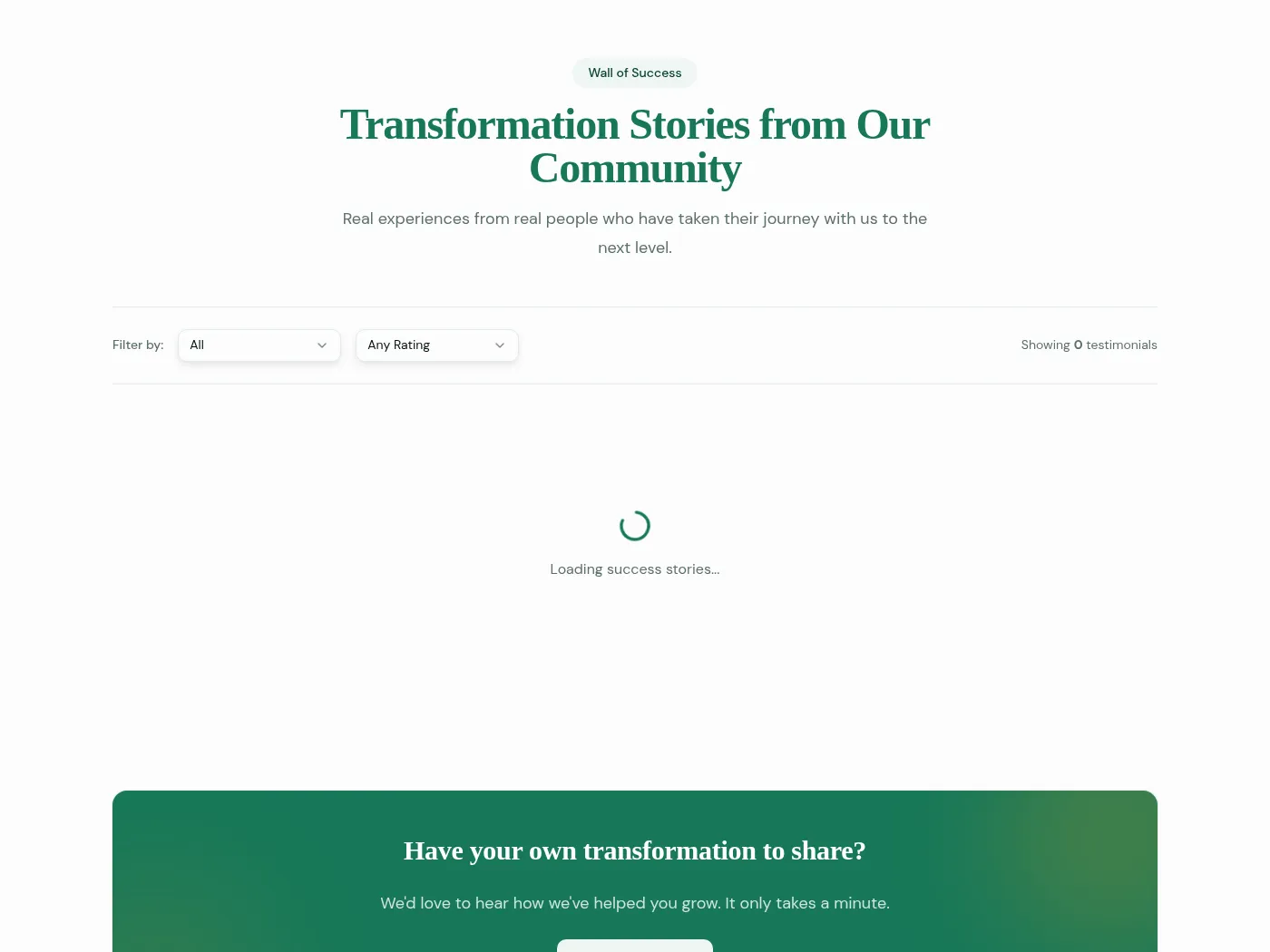 AI Testimonial Wall