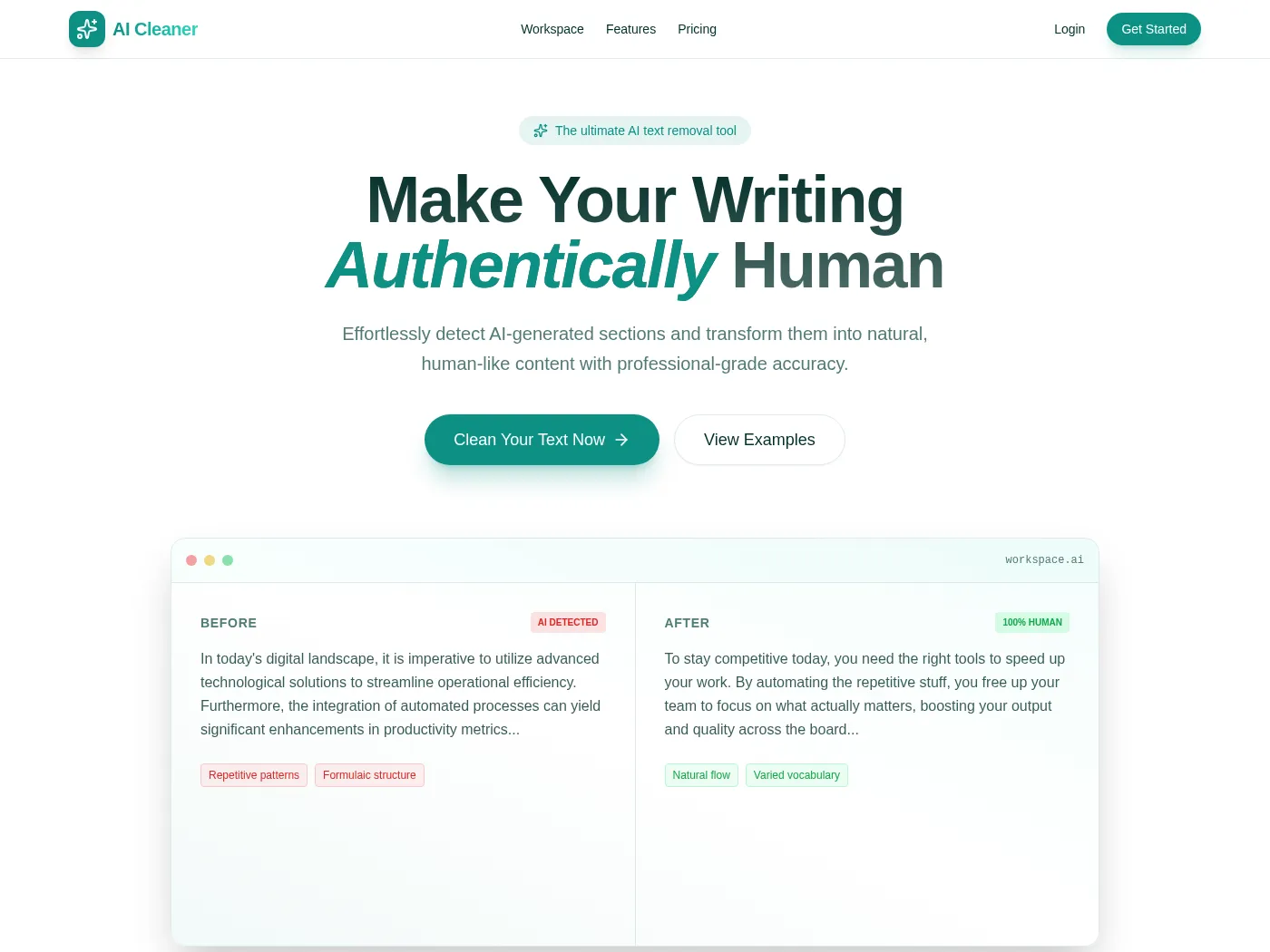 AI Text Cleaner