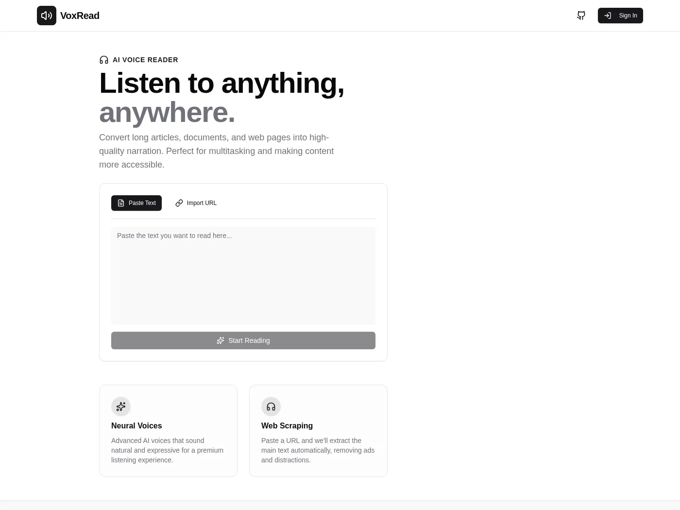 AI Text Reader