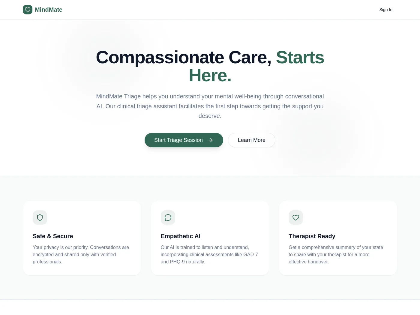 MindMate Triage