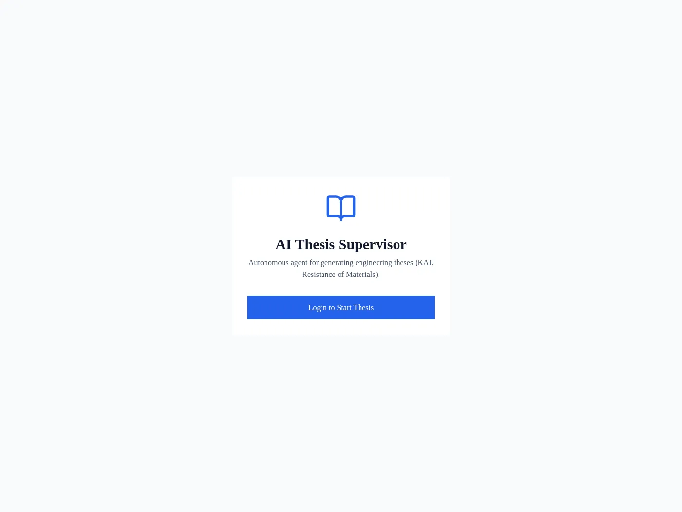 AI Thesis Supervisor