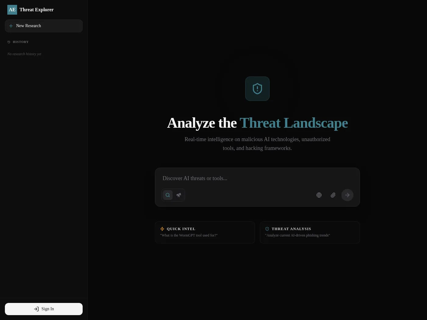 AI Threat Explorer