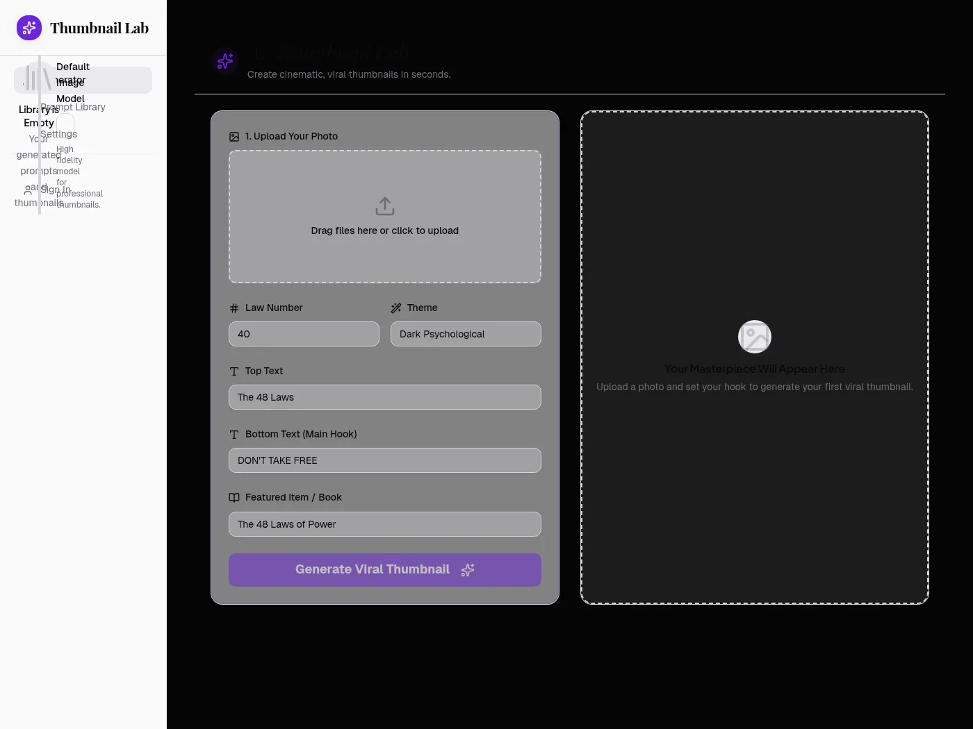 AI Thumbnail Prompt Generator