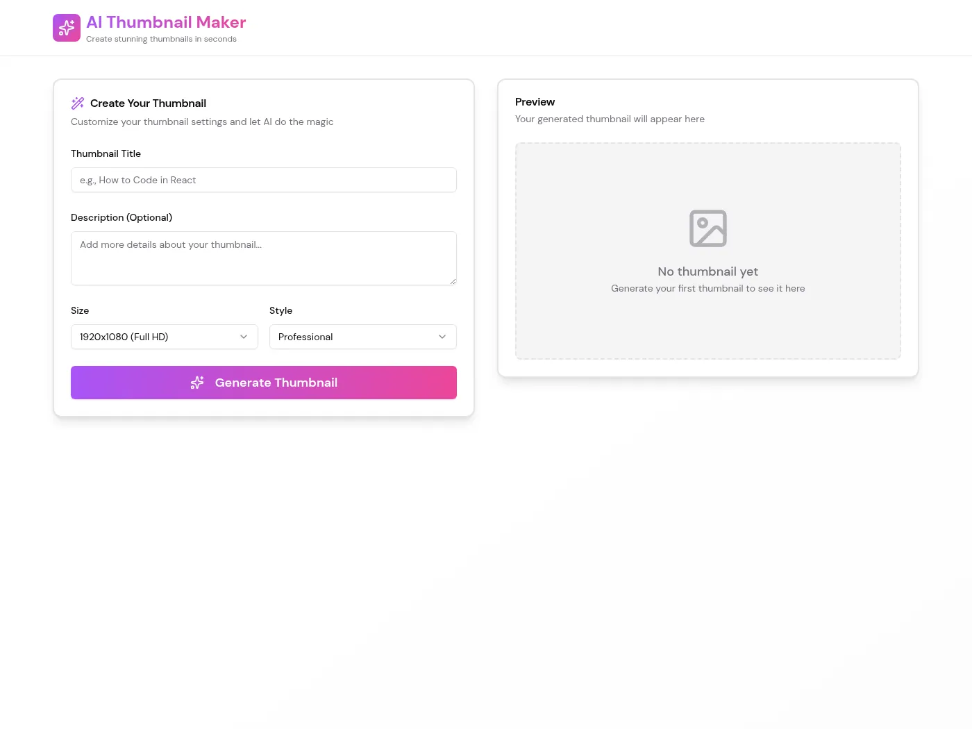 AI Thumbnail Maker