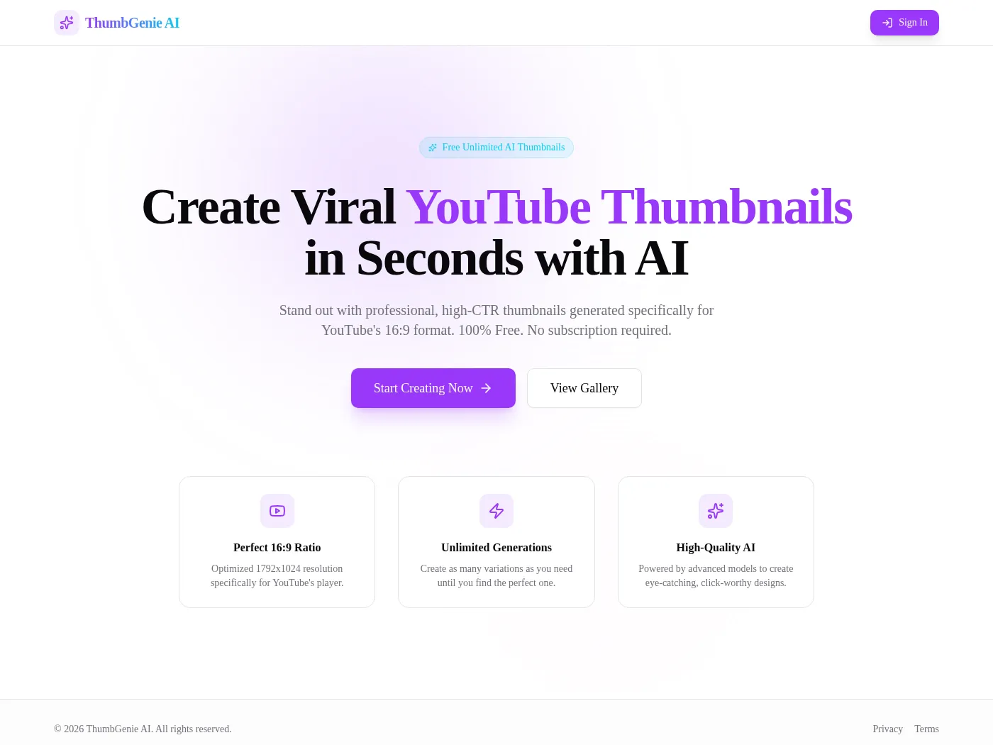 ThumbGenie AI