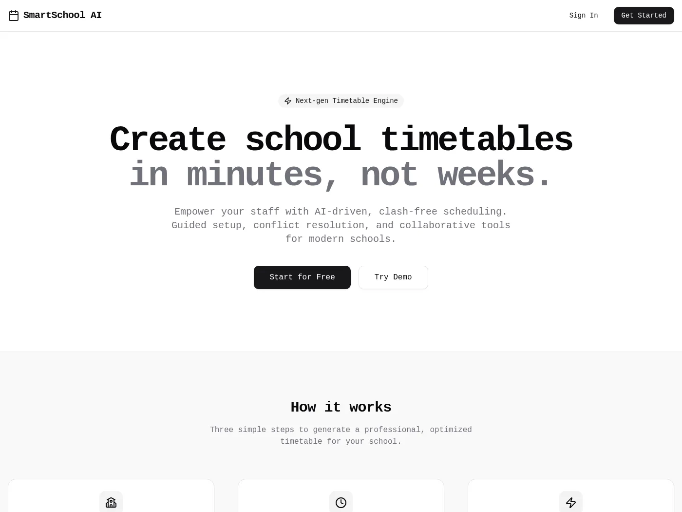 SmartSchool Timetable AI