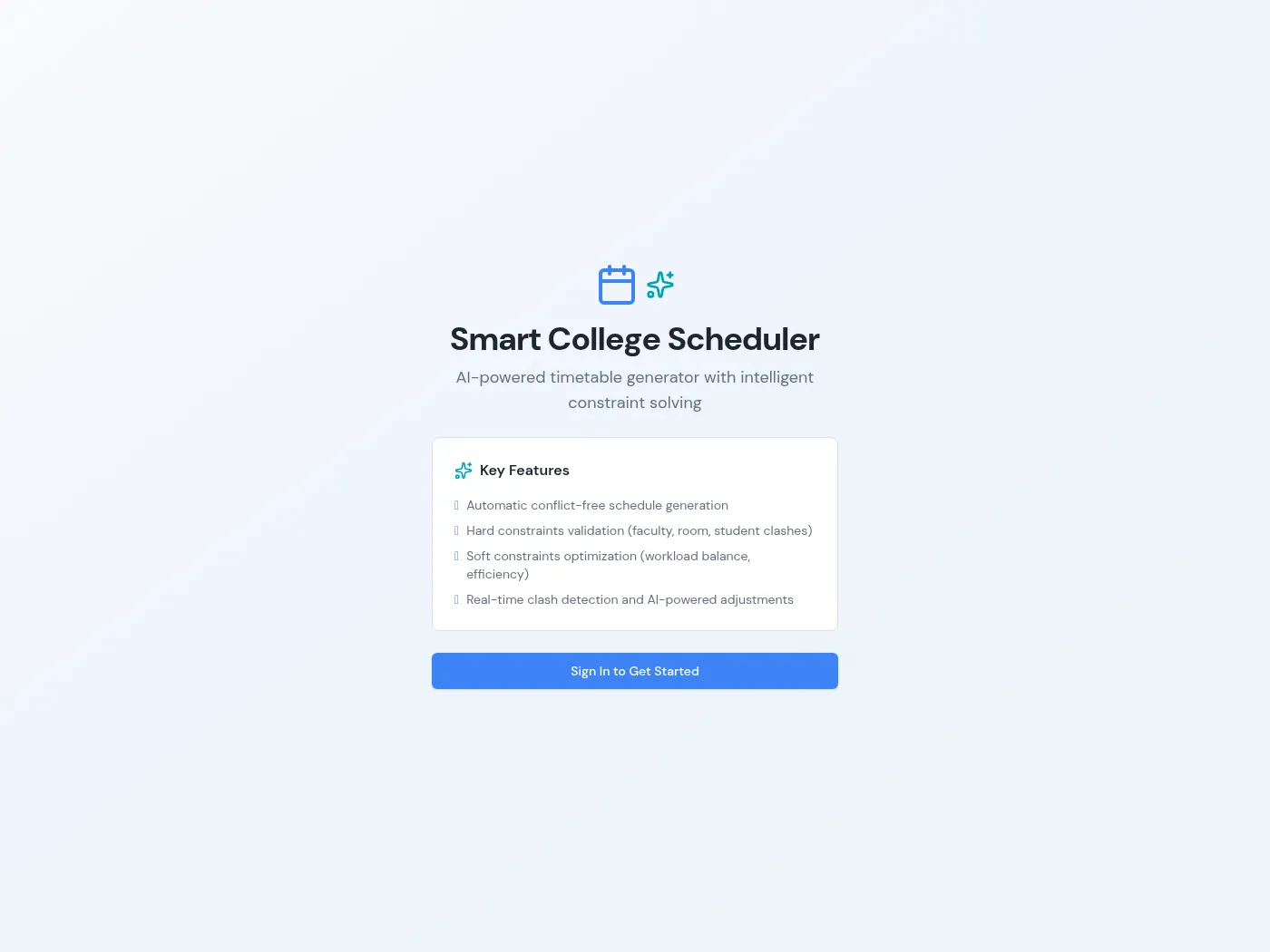 Smart College Scheduler