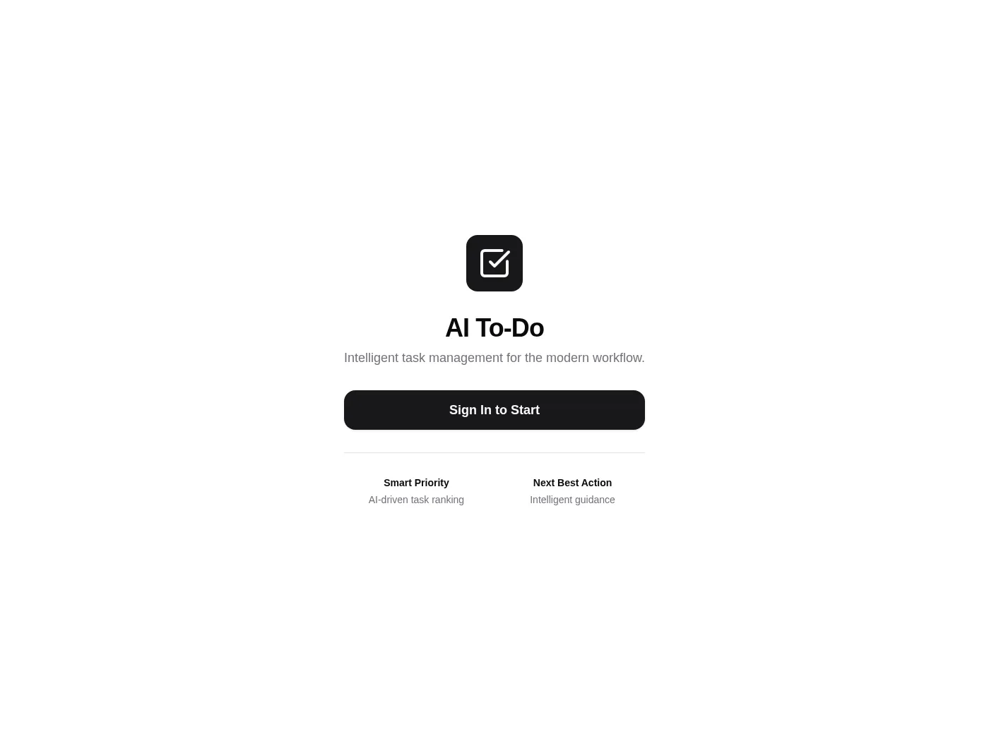 AI To-Do App