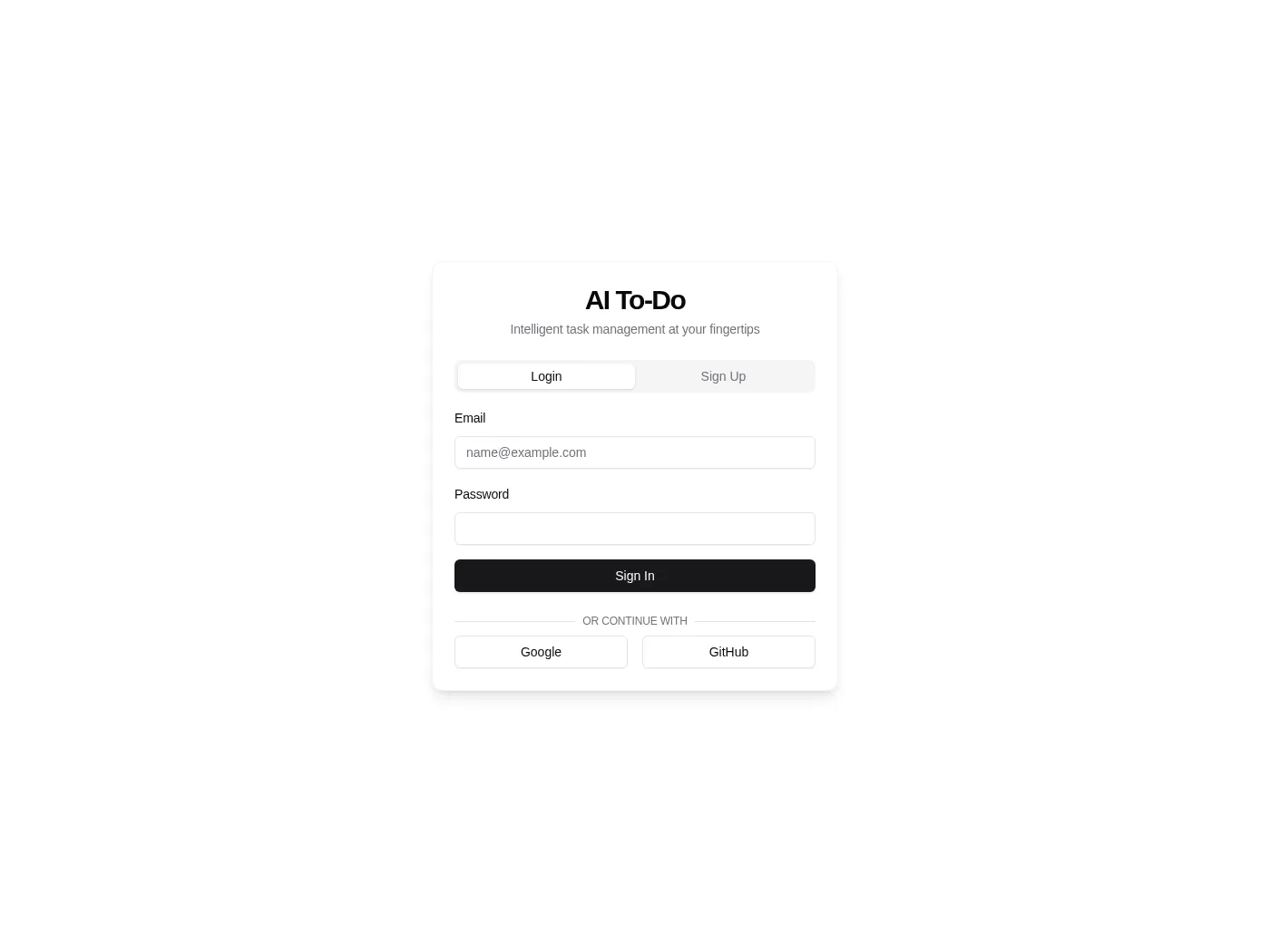 AI To-Do App