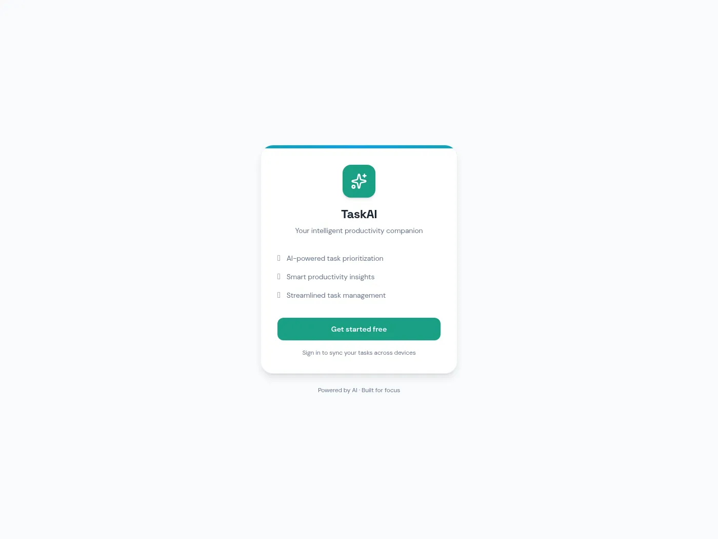 AI To-Do App