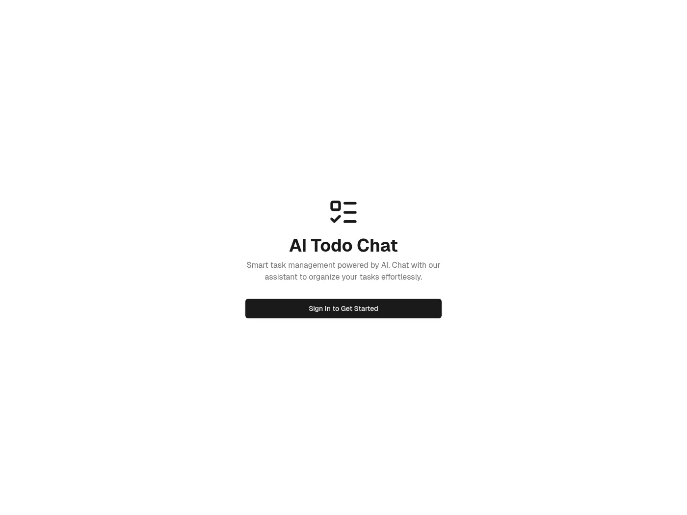 AI Chat To-Do App
