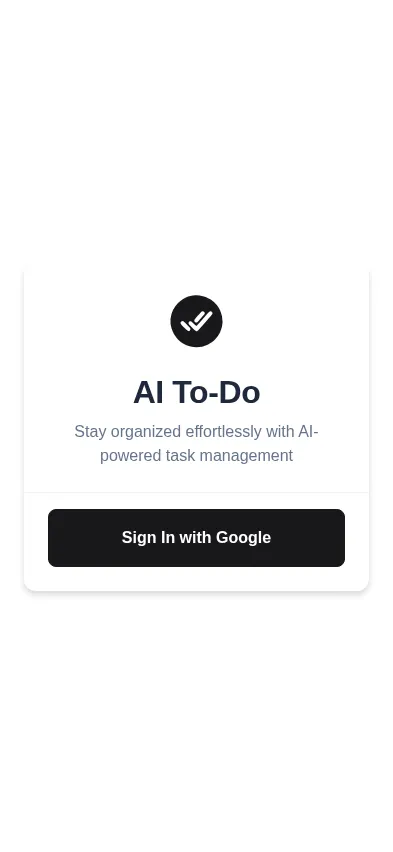 AI To-Do Mobile App