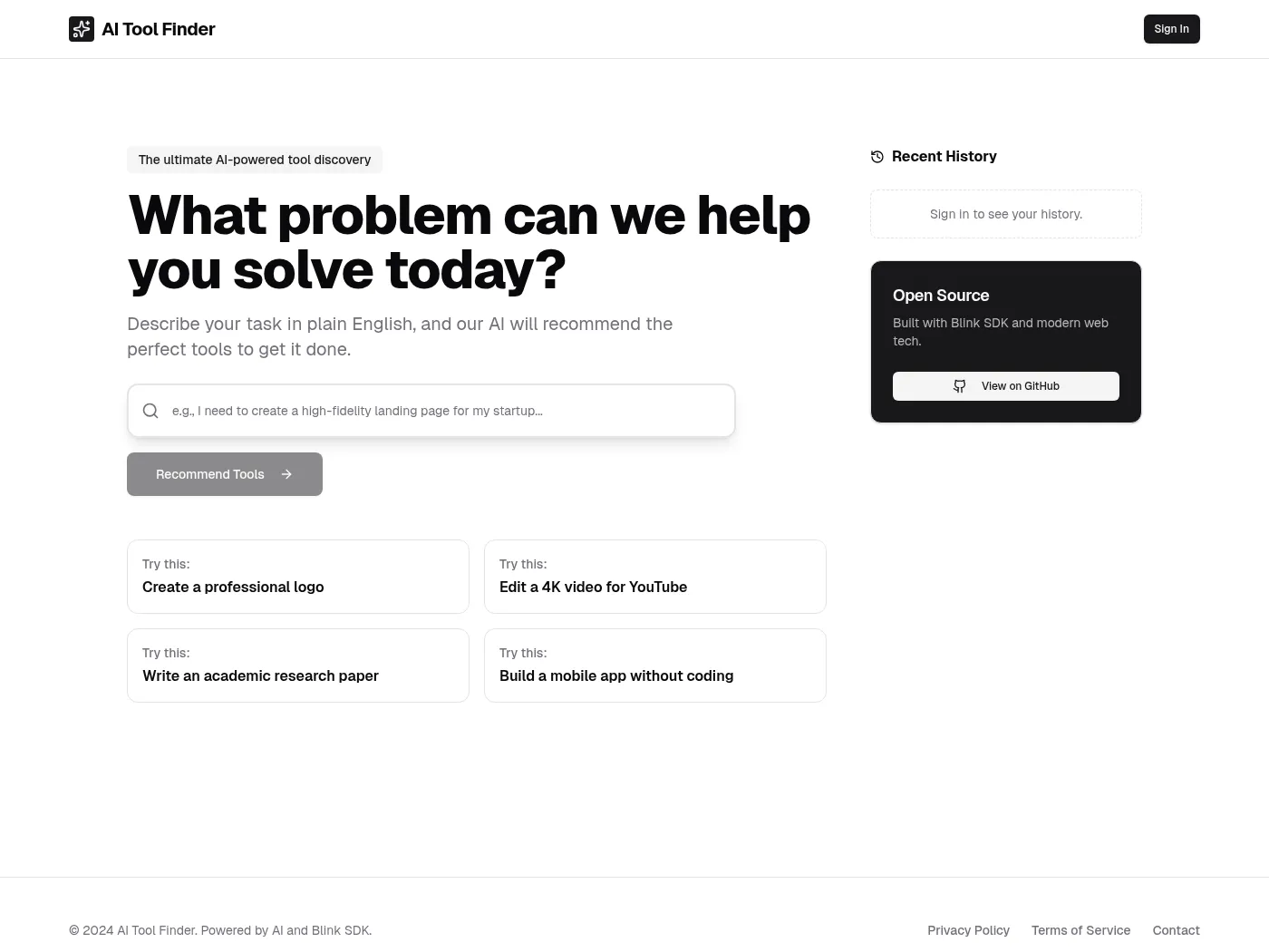 AI Tool Recommender