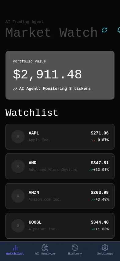 AI Mobile Trading Agent