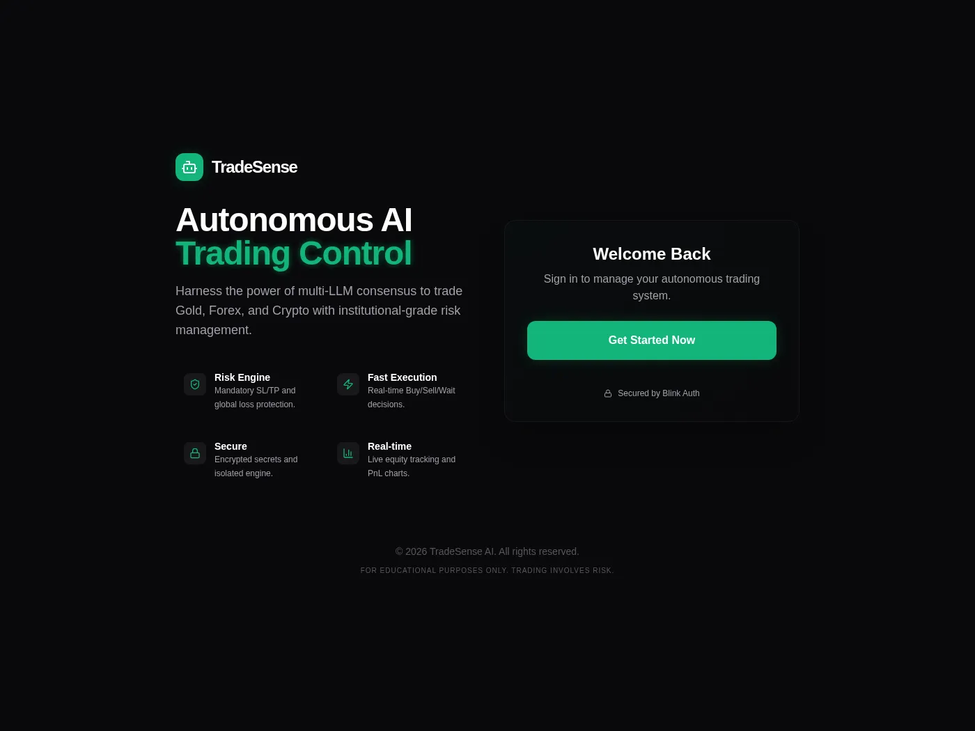 TradeSense Automated AI Panel