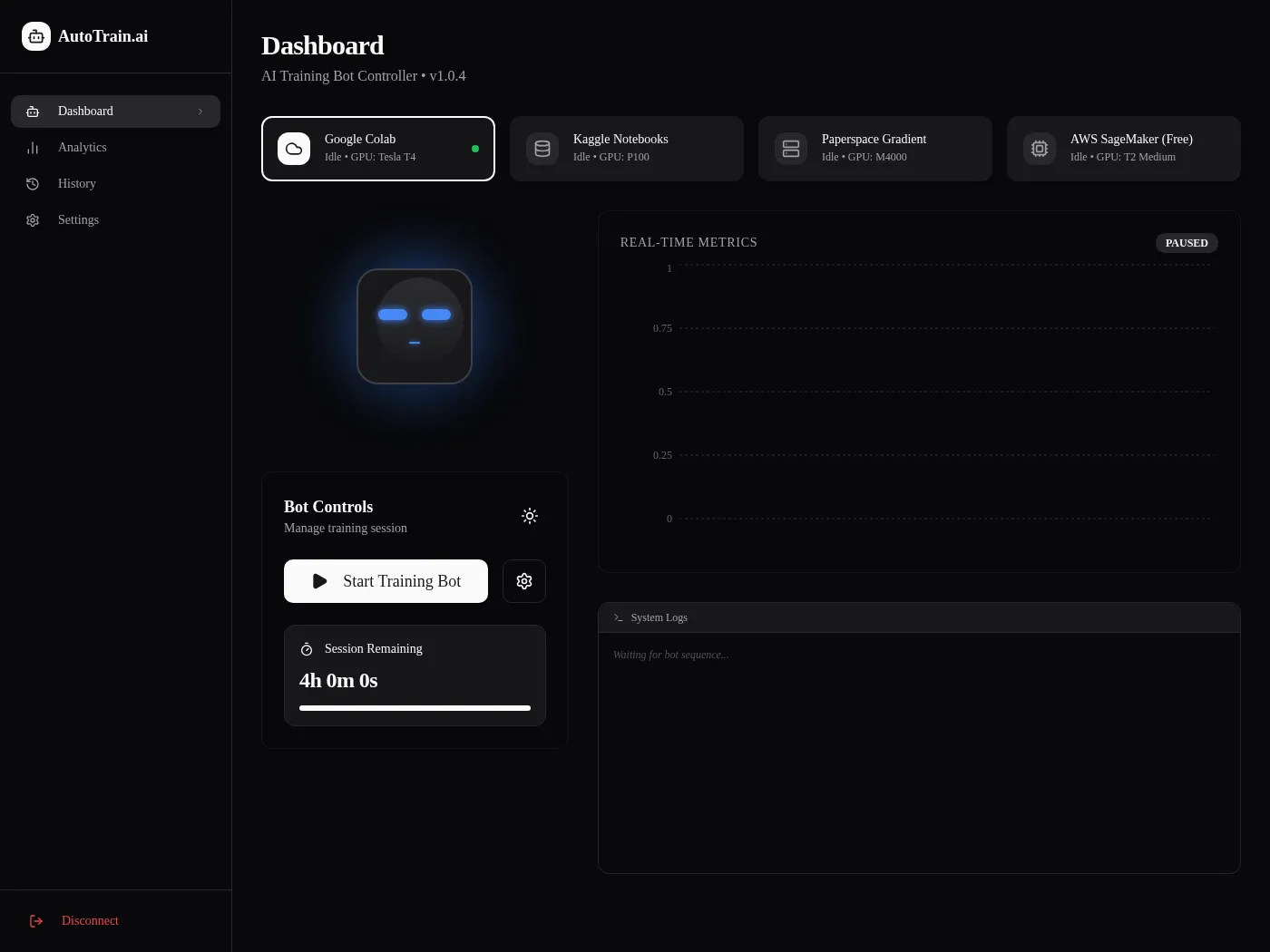 AI Training Bot Dashboard