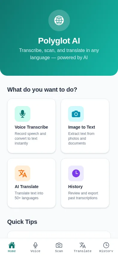 Polyglot AI Transcriber