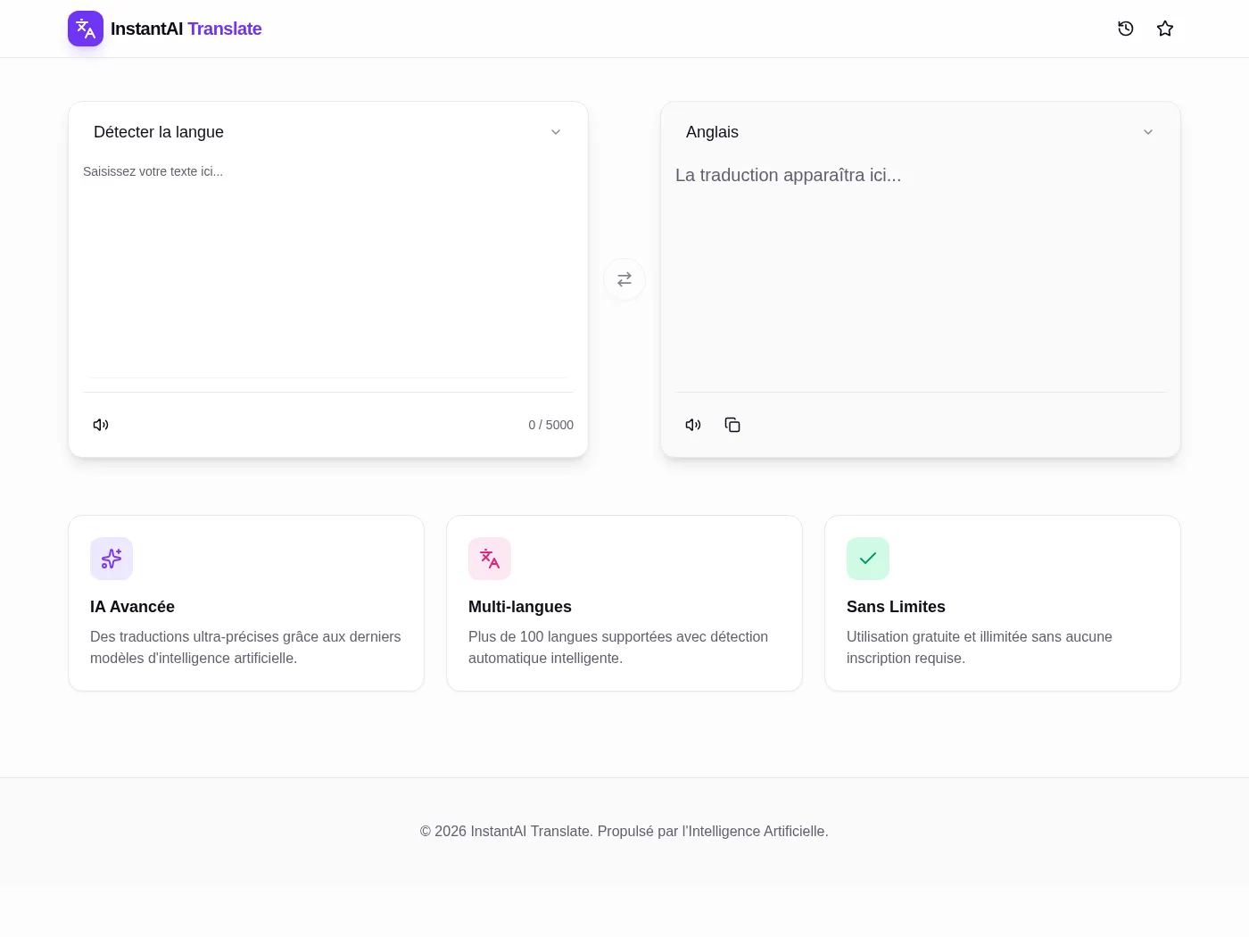 InstantAI Translate Site
