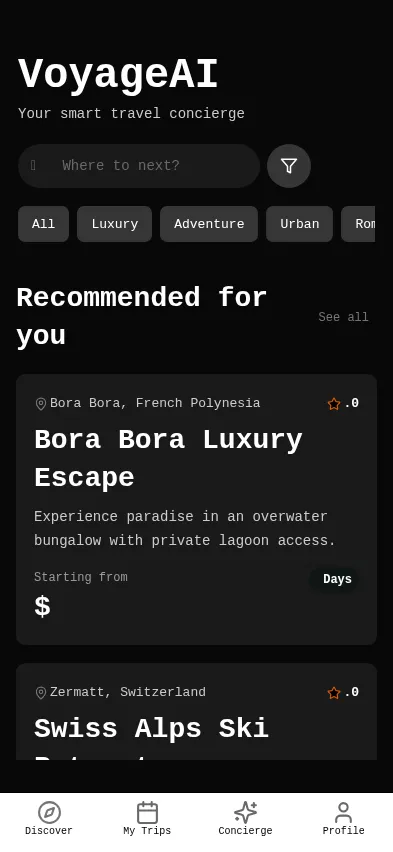 VoyageAI Travel Concierge