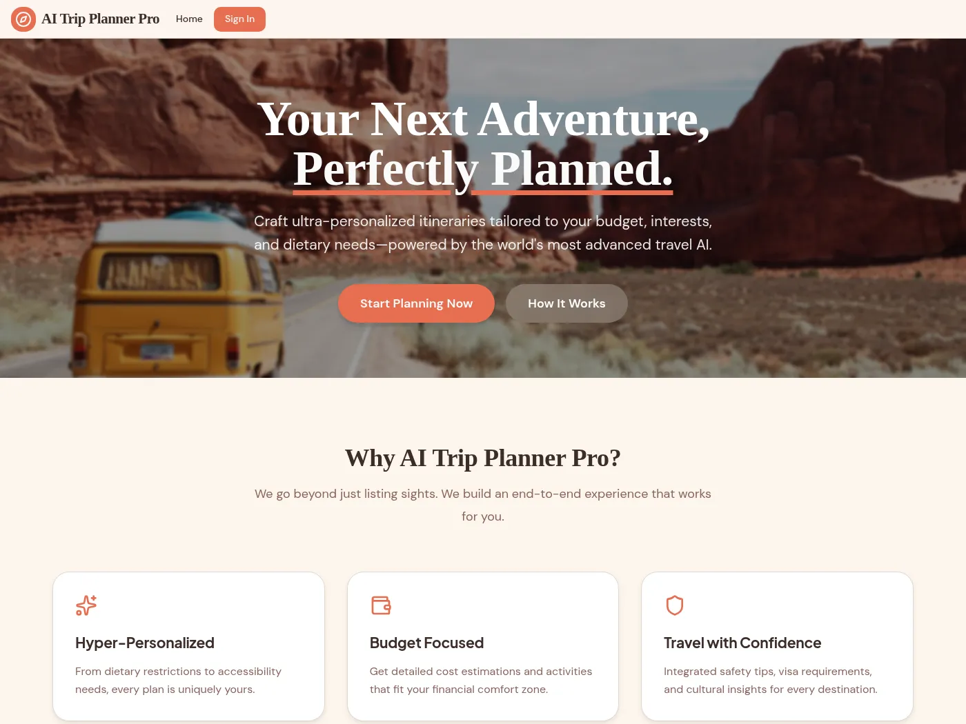 AI Trip Planner Pro