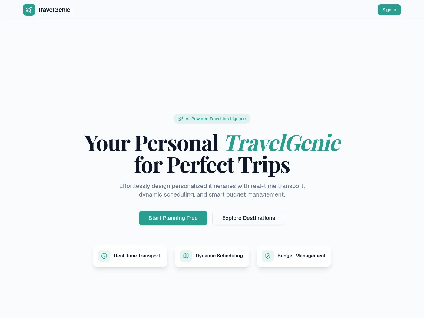 TravelGenie AI Planner