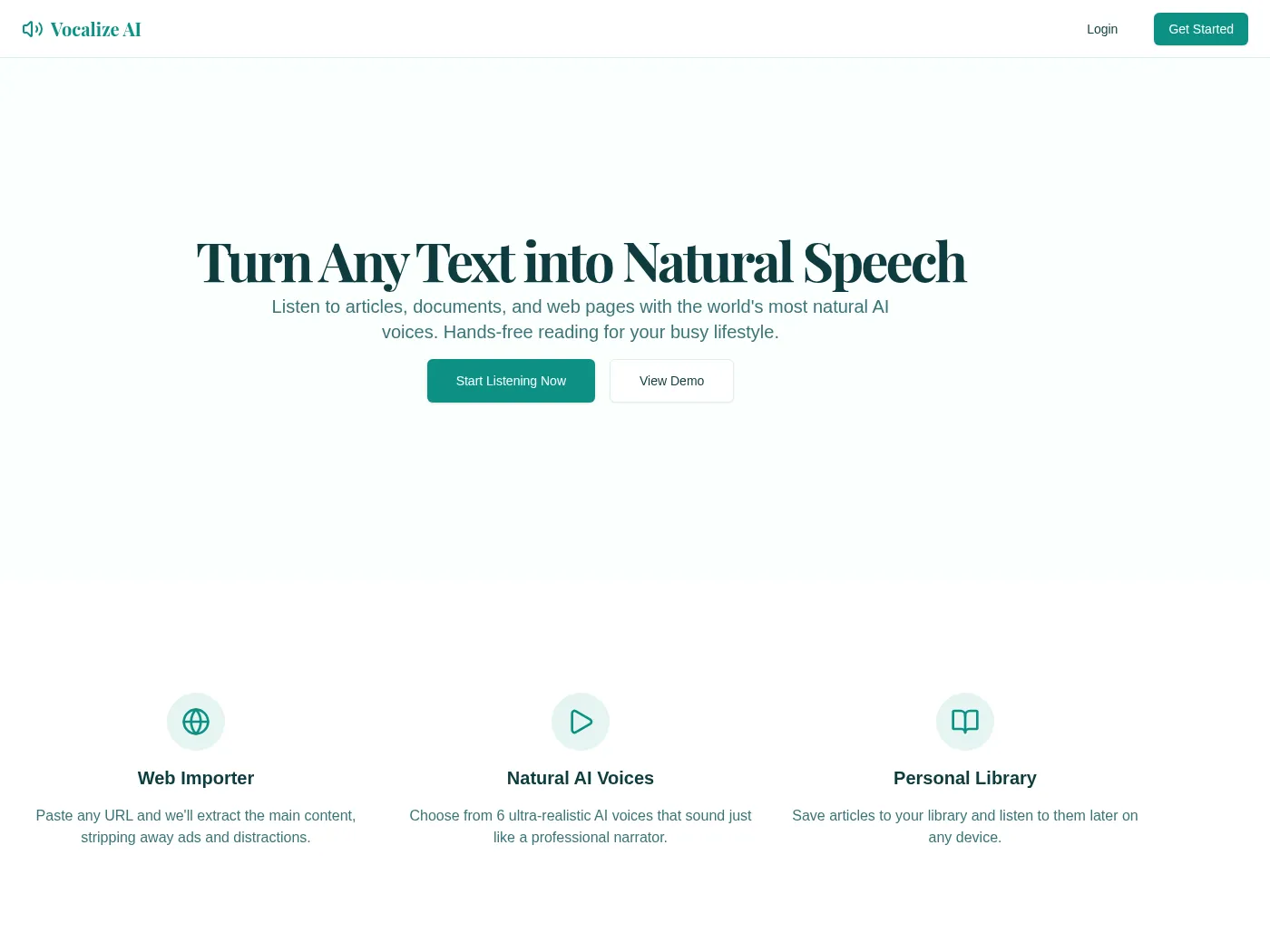 Vocalize AI Reader