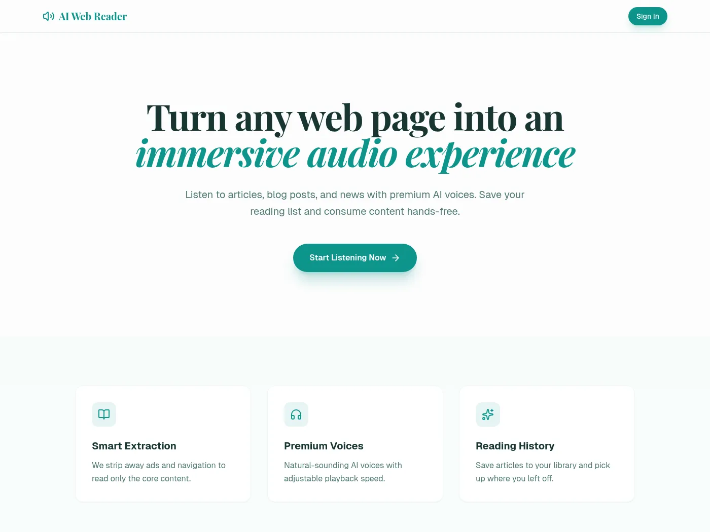 AI Web Reader