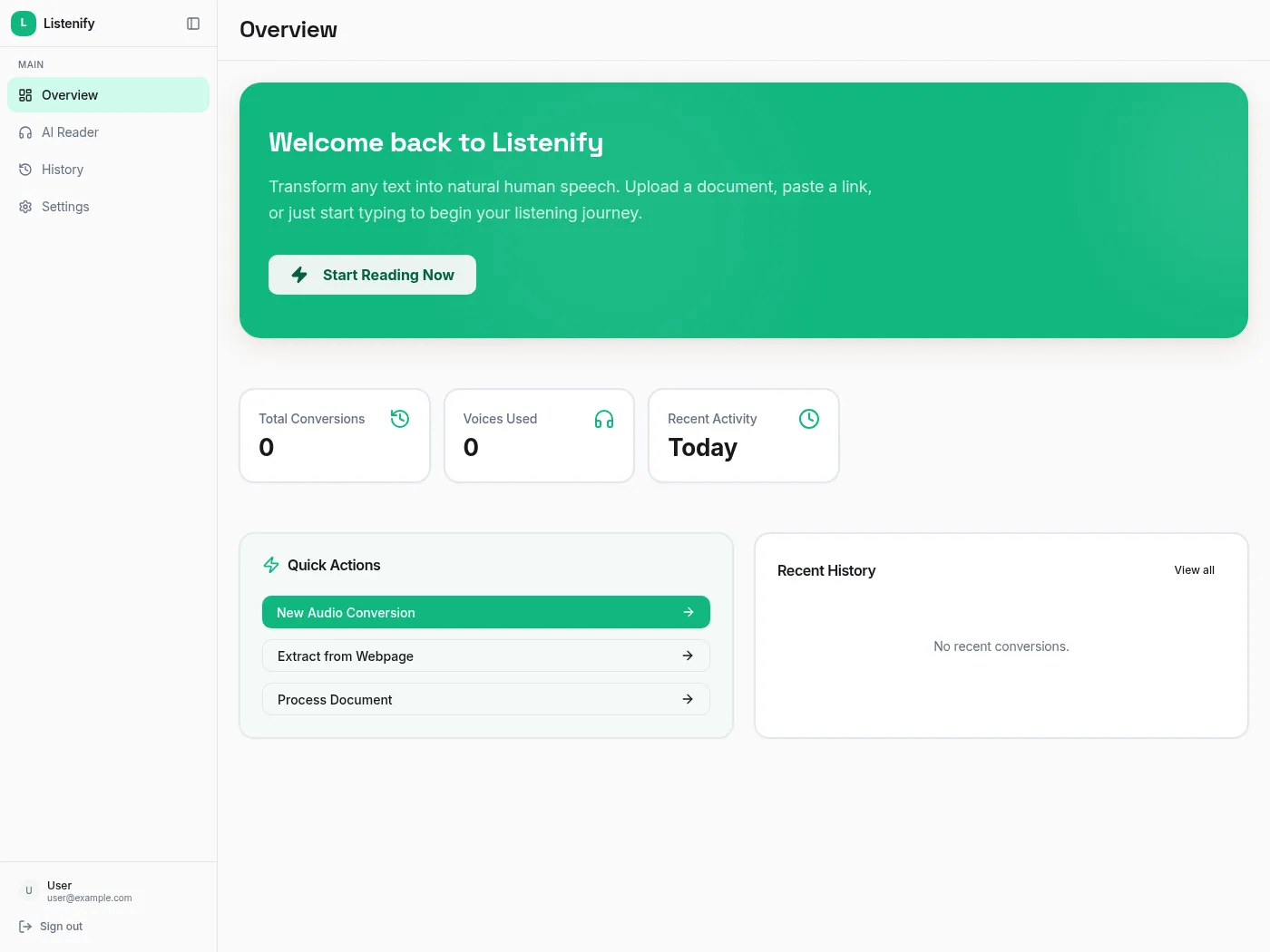 Listenify AI Reader