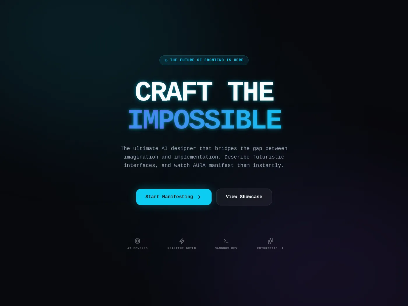 Futuristic UI Designer AI
