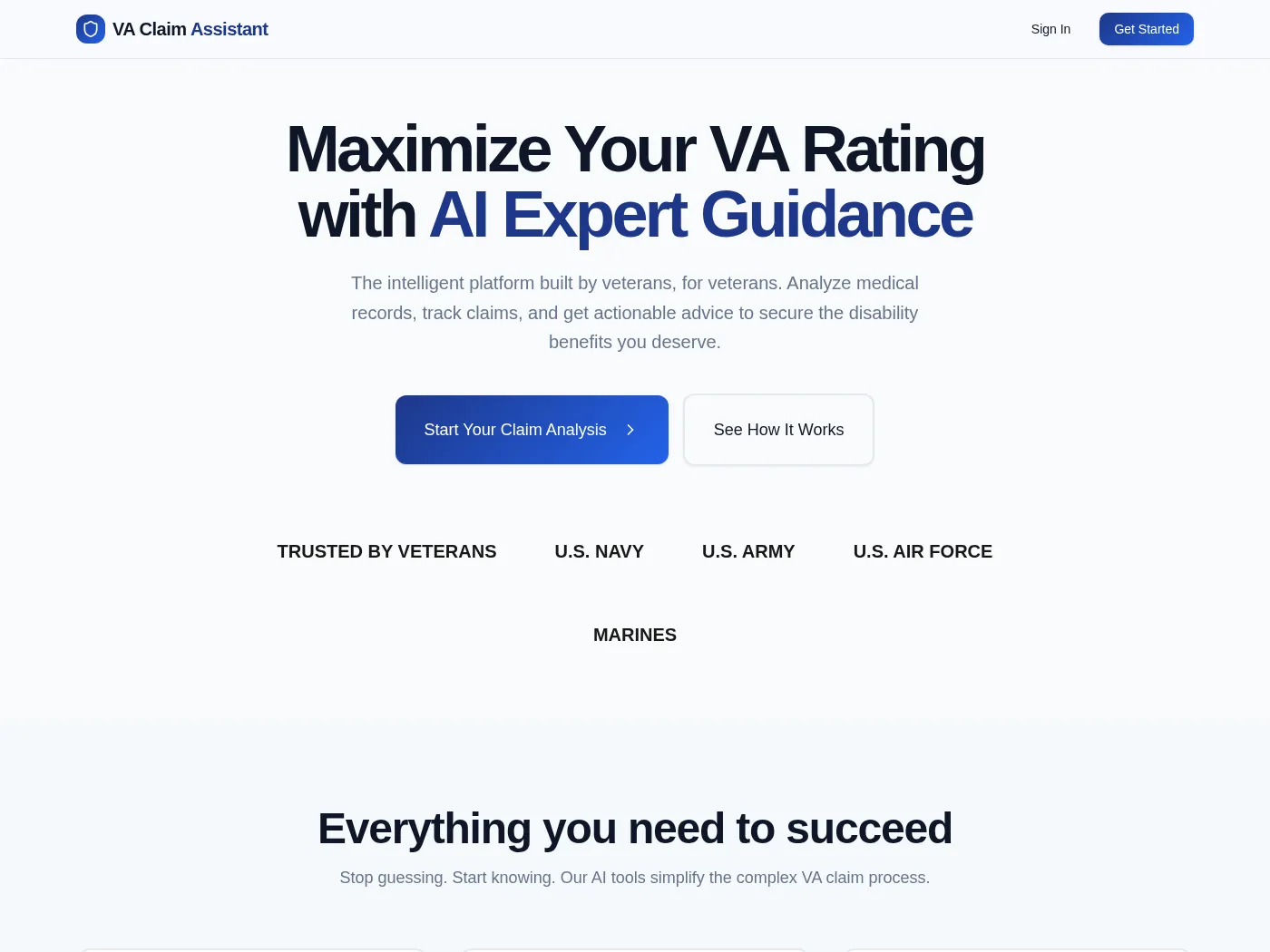 AI VA Claim Assistant