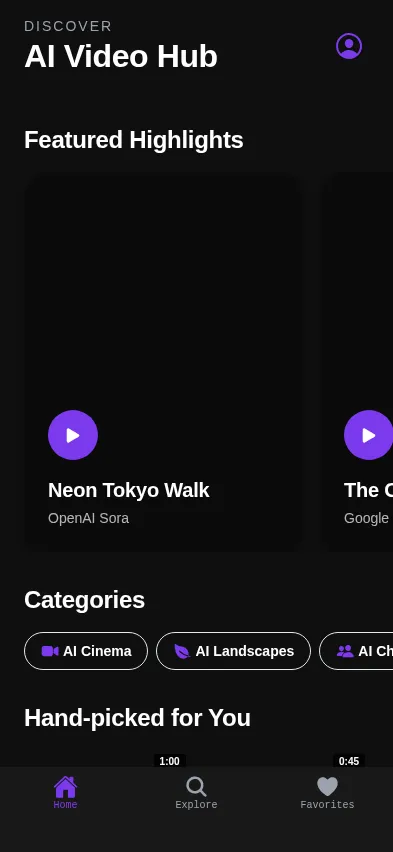 Curated AI Video Hub