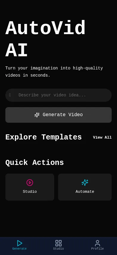 AutoVid AI Studio