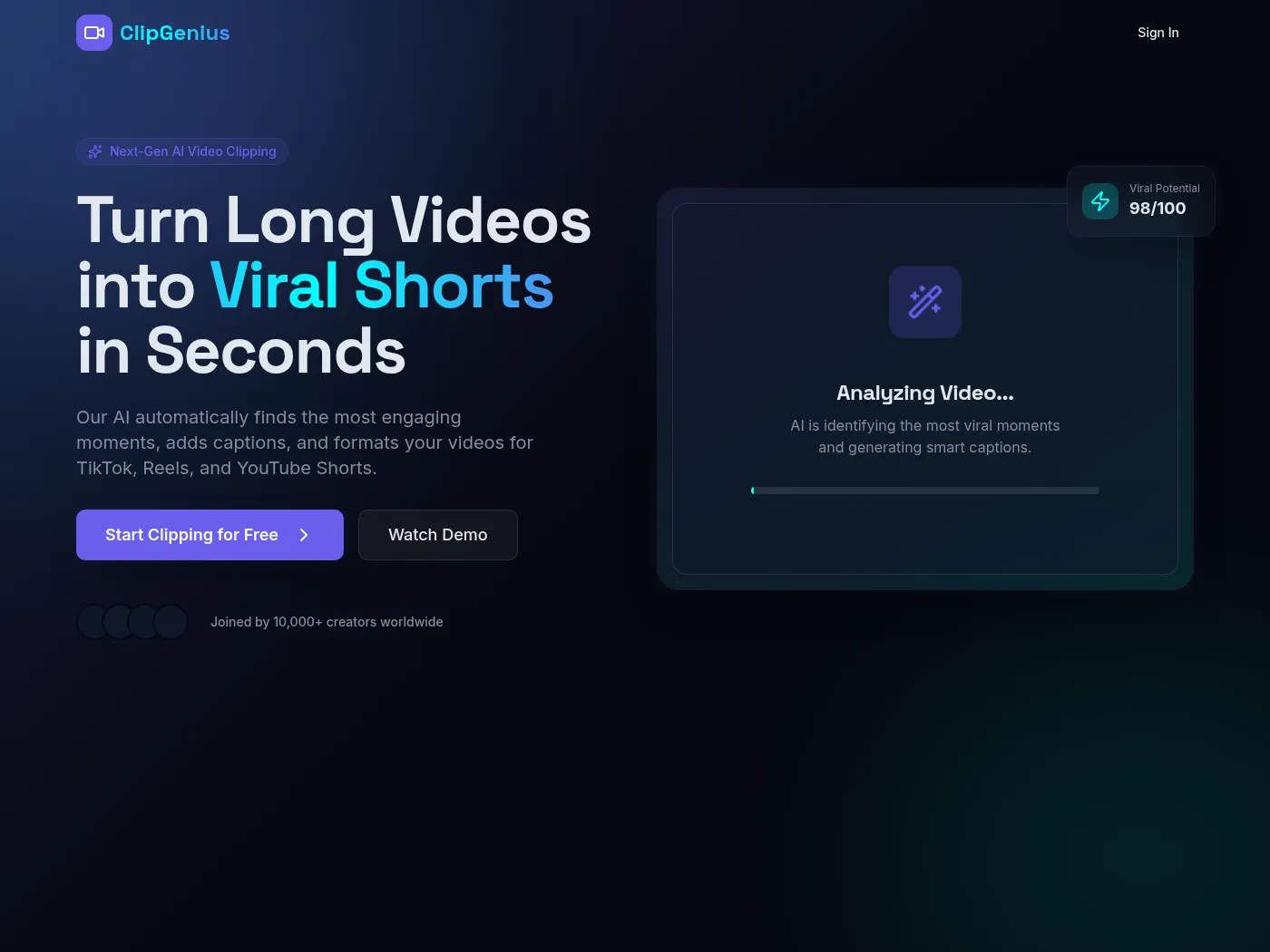 ClipGenius AI Editor