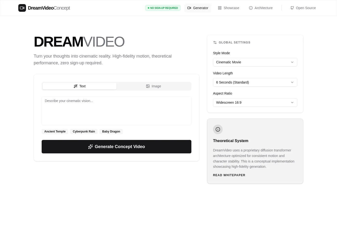 DreamVideo Concept Studio
