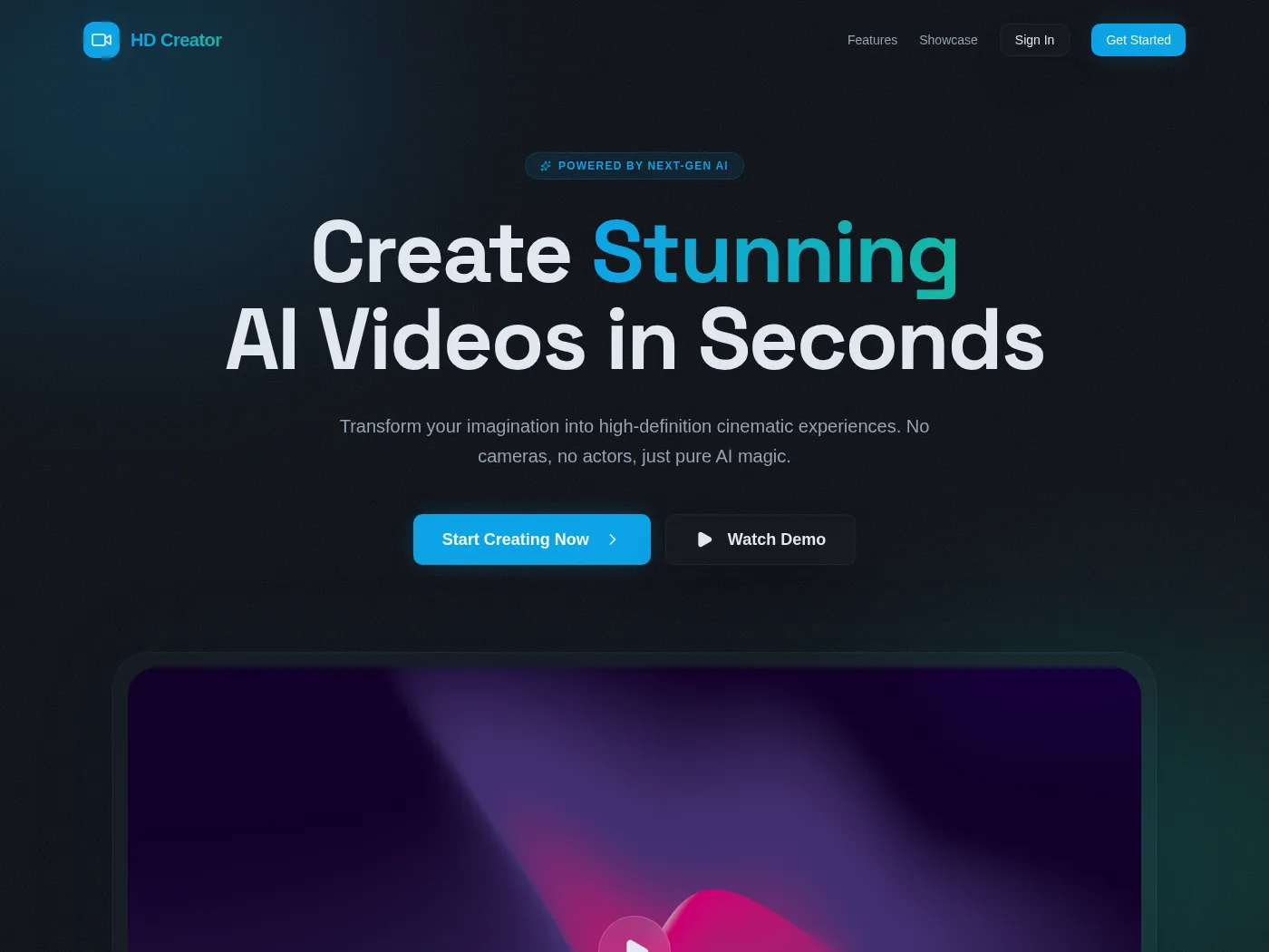 HD AI Video Creator