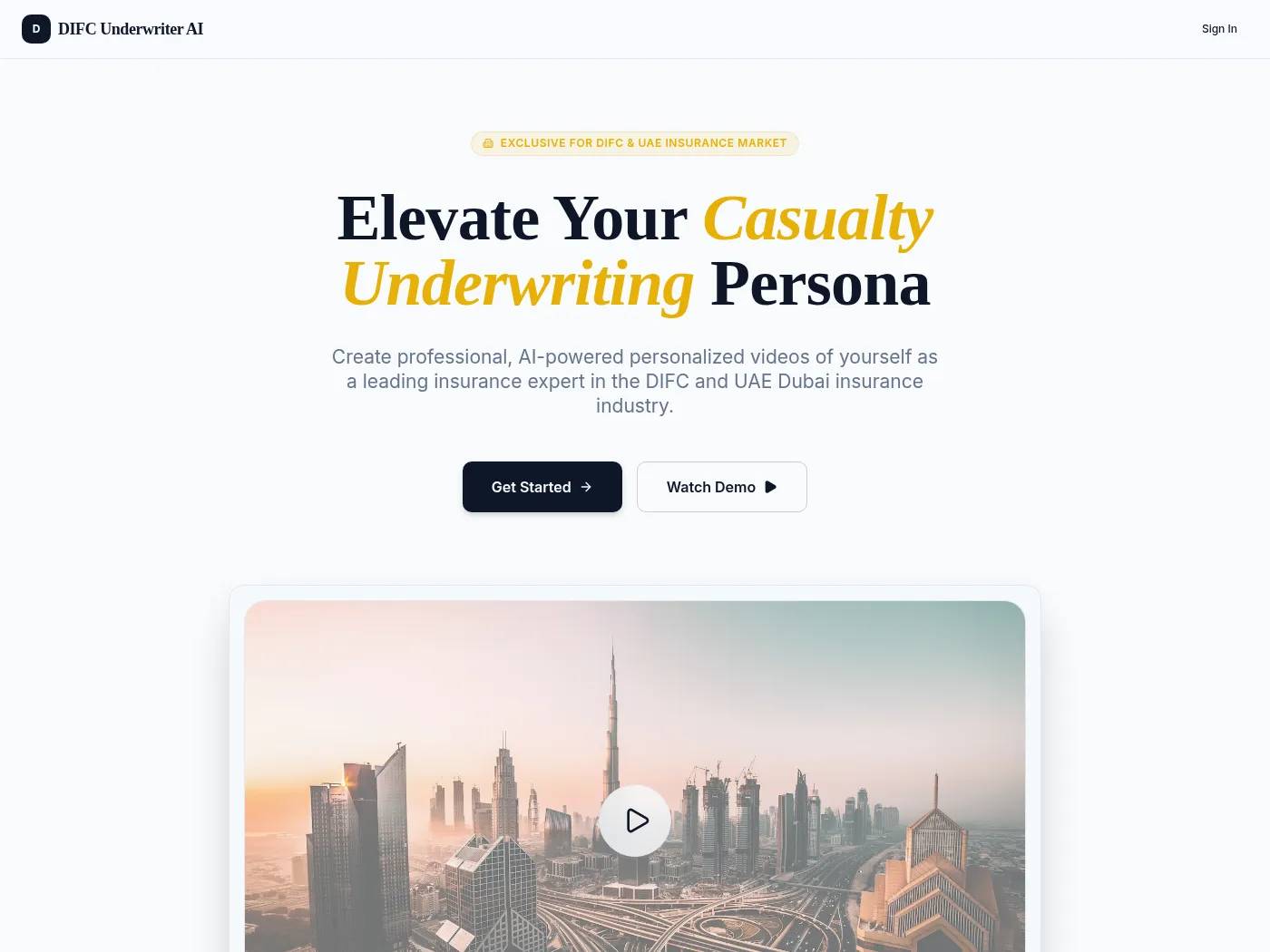 AI Video Persona DIFC