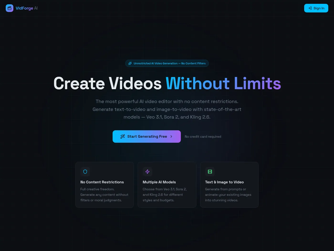 Unlimited AI Video Editor