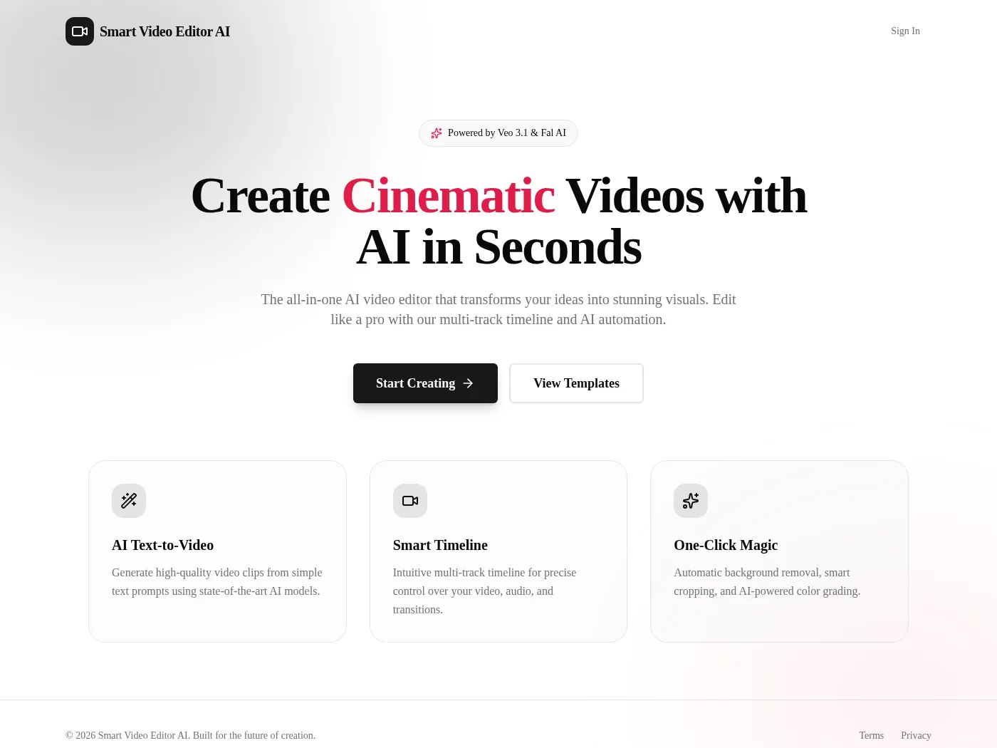 Smart Video Editor AI