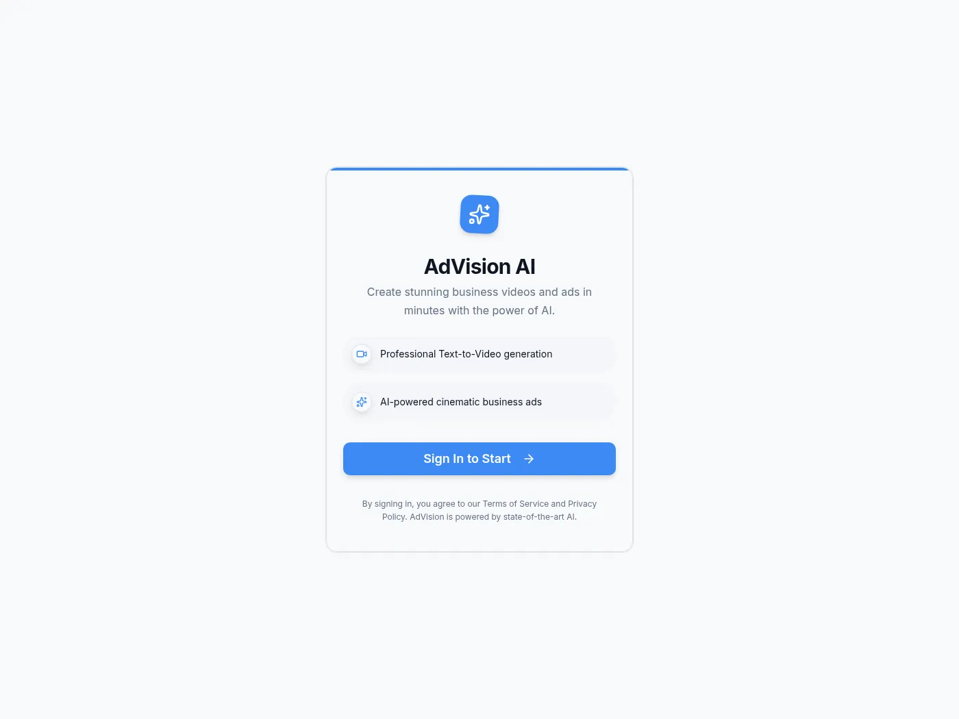 AdVision AI Video App